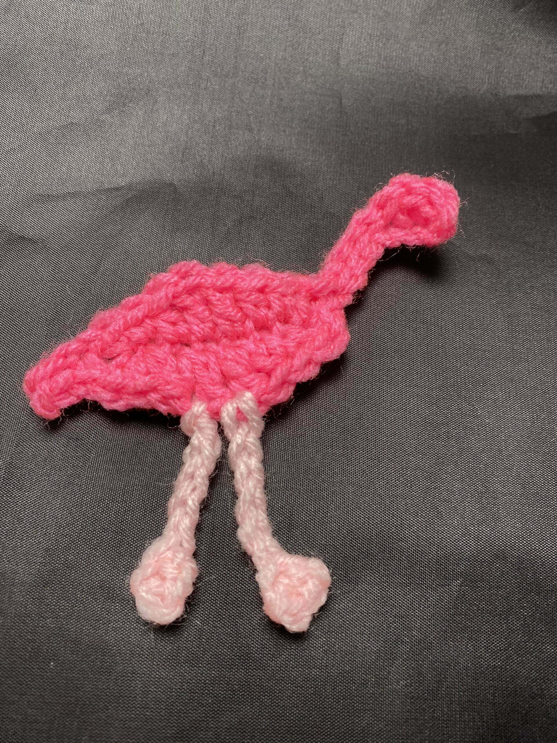Crochet Flamingo Hair Tie - Shooting Star Crafts