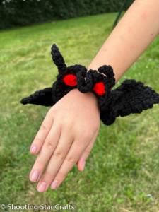 Crochet Mothman Scrunchie - Shooting Star Crafts
